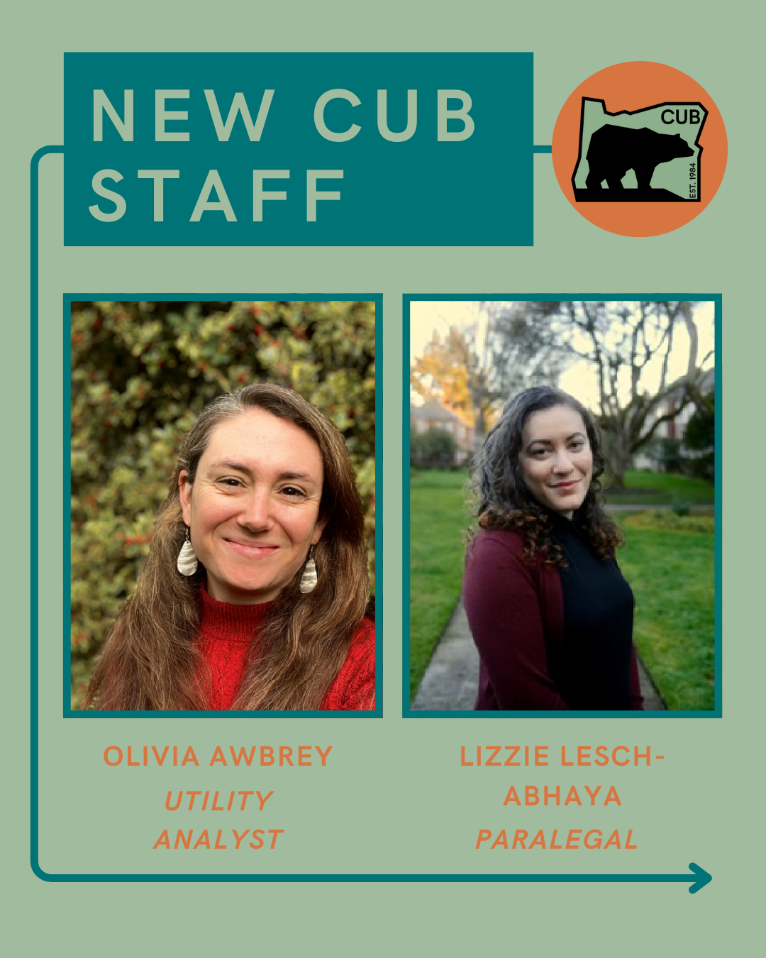 CUB Welcomes New Staff, Lizzie & Olivia | Latest News | News | Oregon CUB